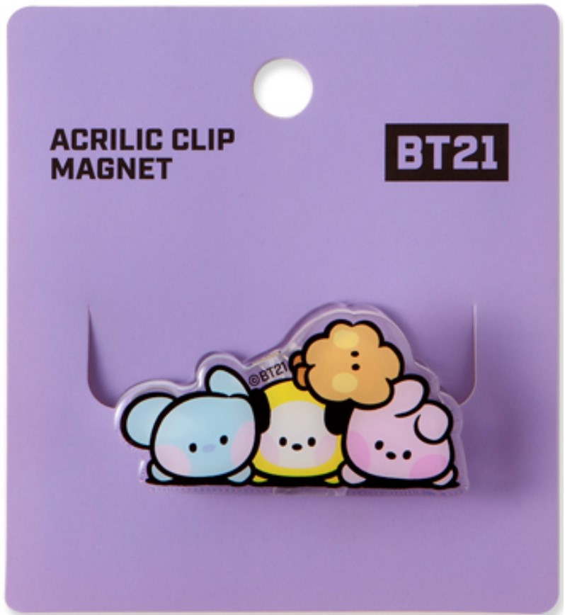 BT21 acrylic clip magnet - Fuzzy’s Corner